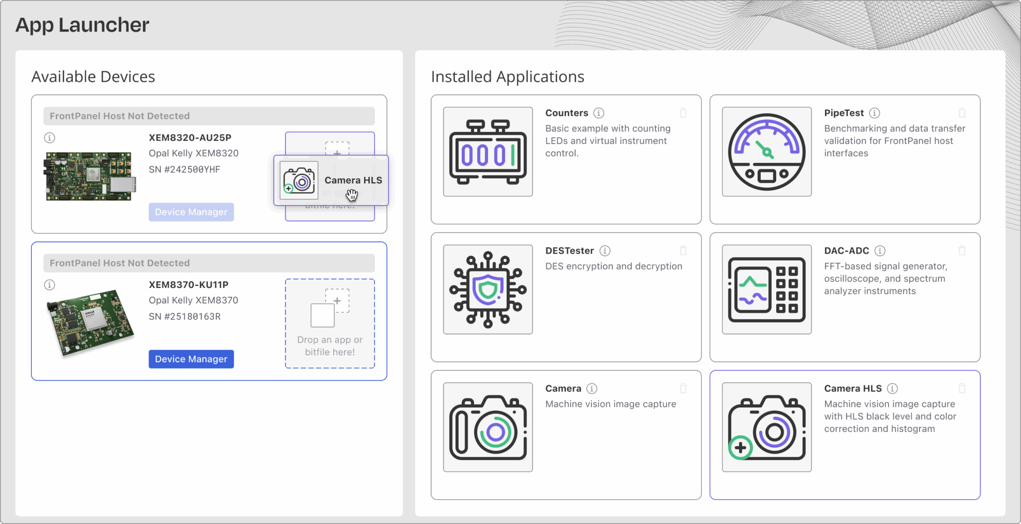 Application Launcher - Opal Kelly Documentation Portal